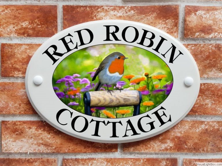 CERAMIC STYLE HOUSE SIGNS WITH PICTURES – House Sign Maker